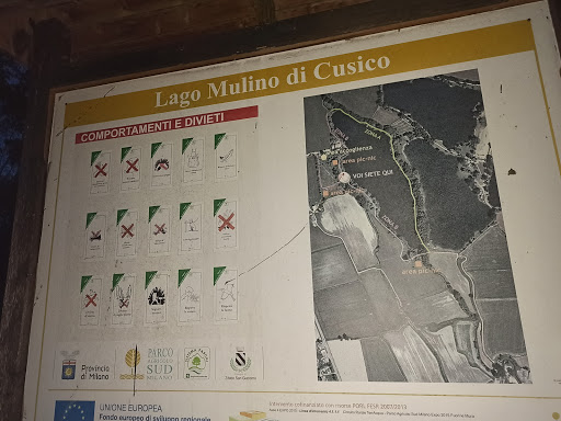 Cartello informativo e mappa Lago: Ingress portal